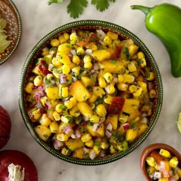 Peach Corn Salsa | Healthy Foodie Girl