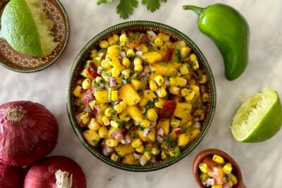 Peach Corn Salsa | Healthy Foodie Girl