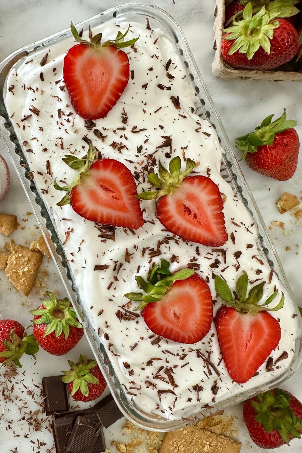 Chocolate Strawberry Icebox Cake | Healthy Foodie Girl