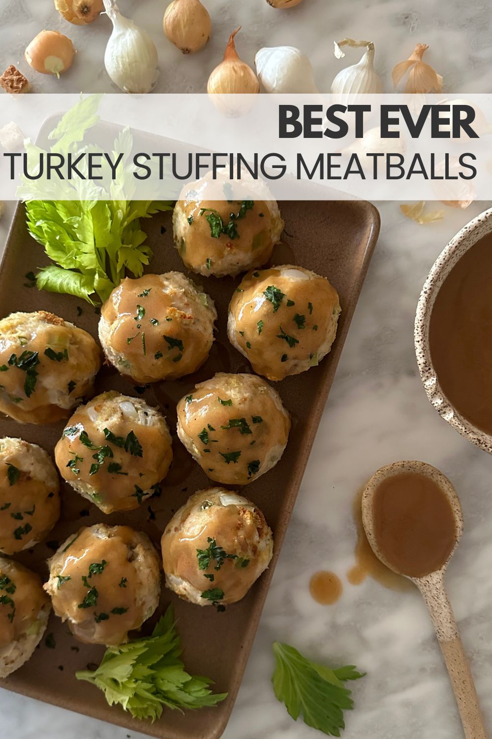 Turkey Stuffing Meatballs | Healthy Foodie Girl
