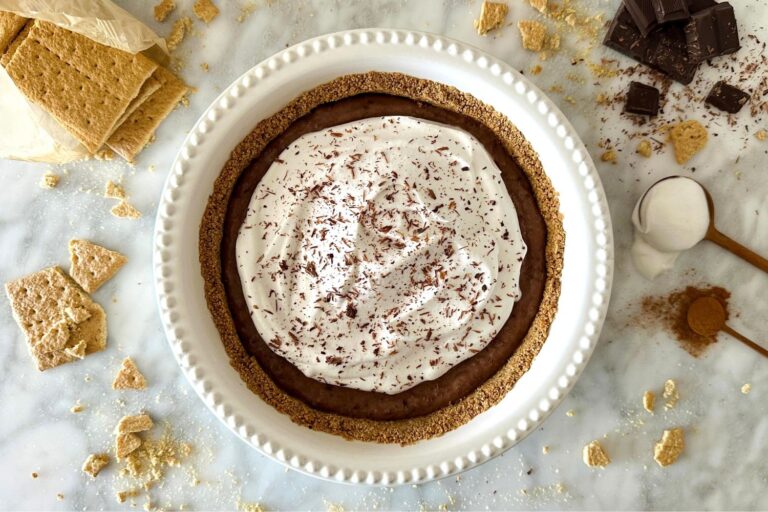 Chocolate Pie With Graham Cracker Crust | Healthy Foodie Girl