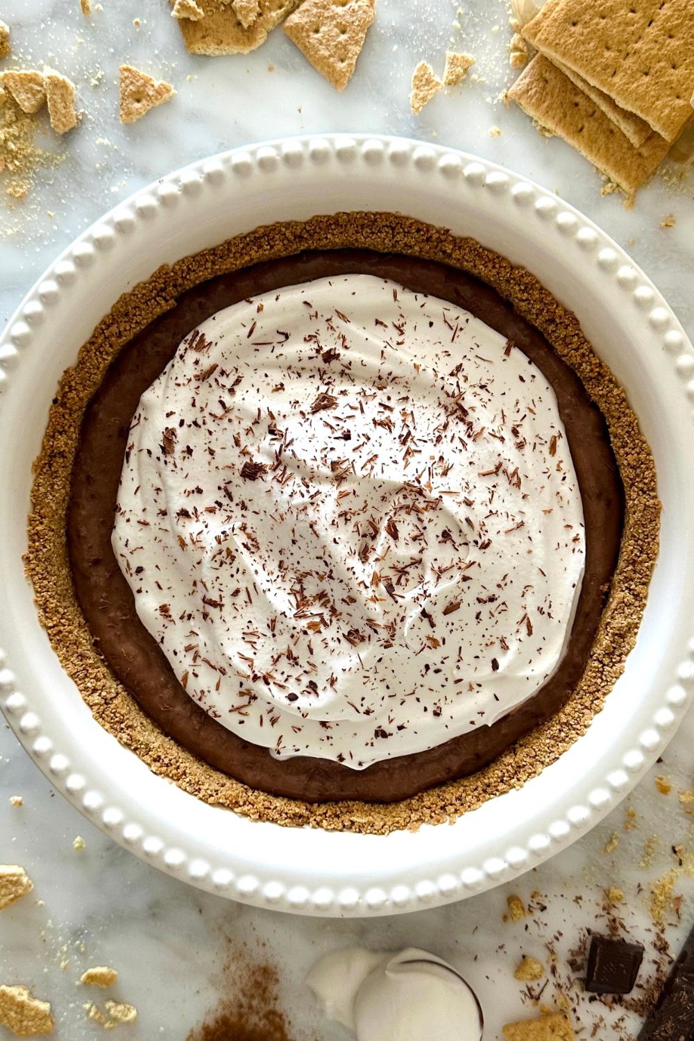Chocolate Pie With Graham Cracker Crust | Healthy Foodie Girl