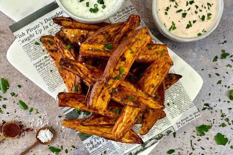 Air Fryer Sweet Potato Wedges | Healthy Foodie Girl