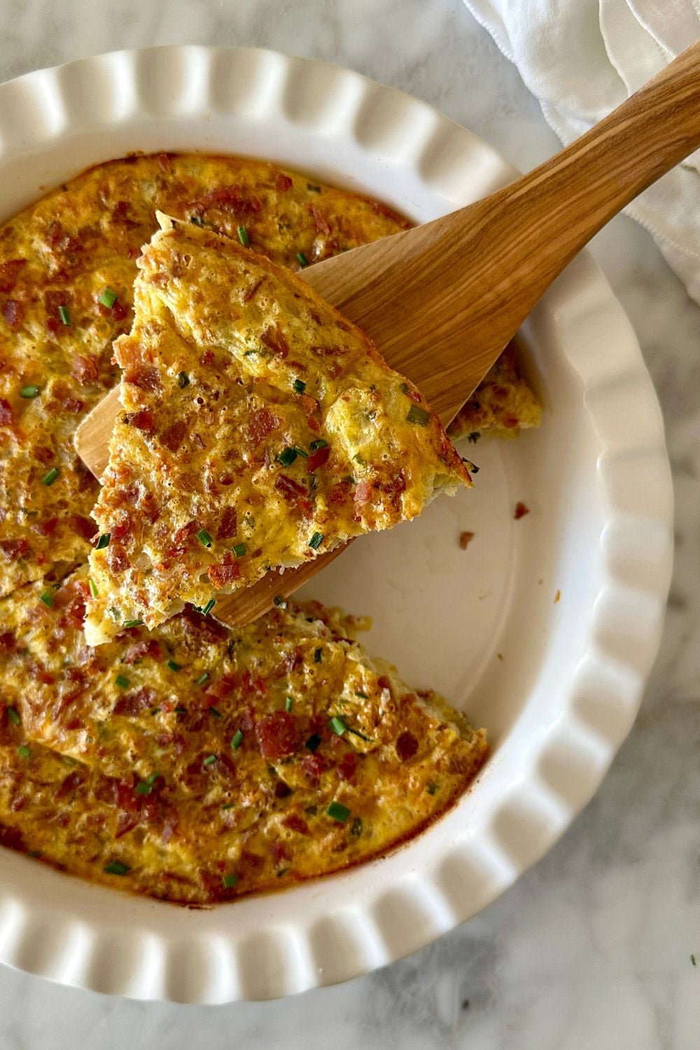 Crustless Bacon and Cheese Quiche | Healthy Foodie Girl