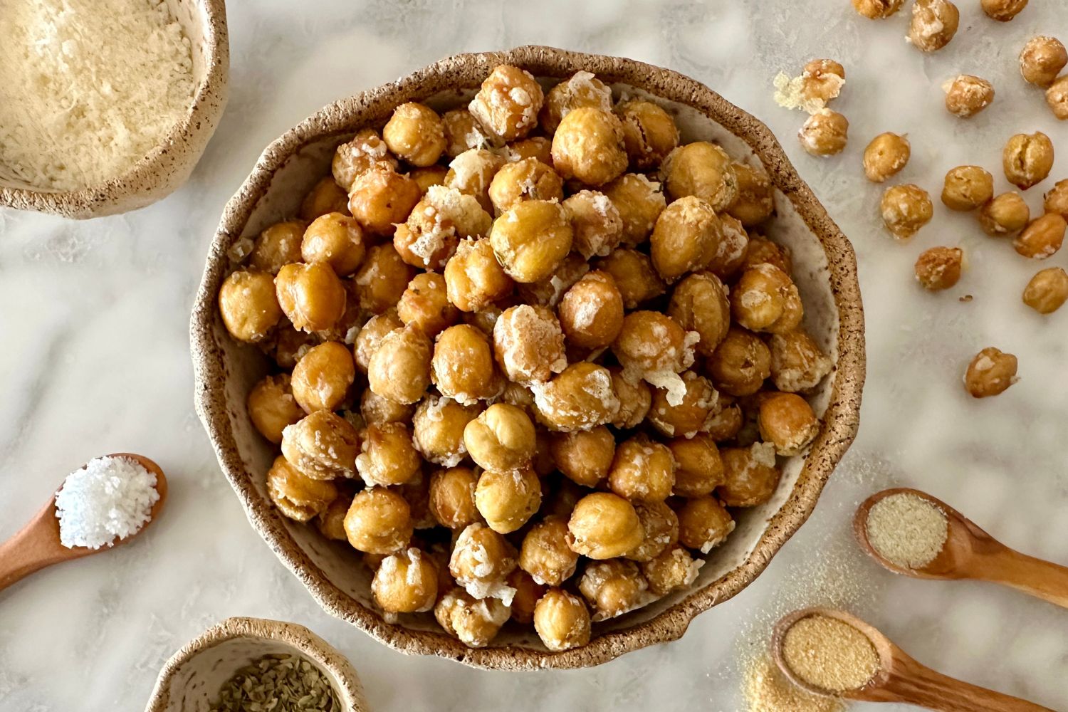 Crispy Air Fryer Chickpeas | Healthy Foodie Girl