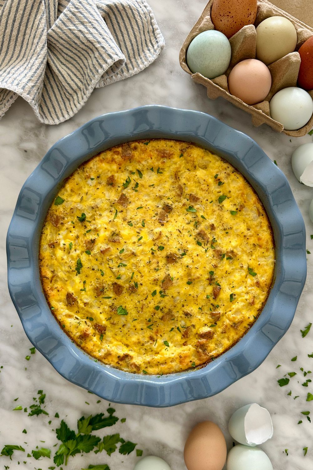 Easy Crustless Sausage Quiche | Healthy Foodie Girl
