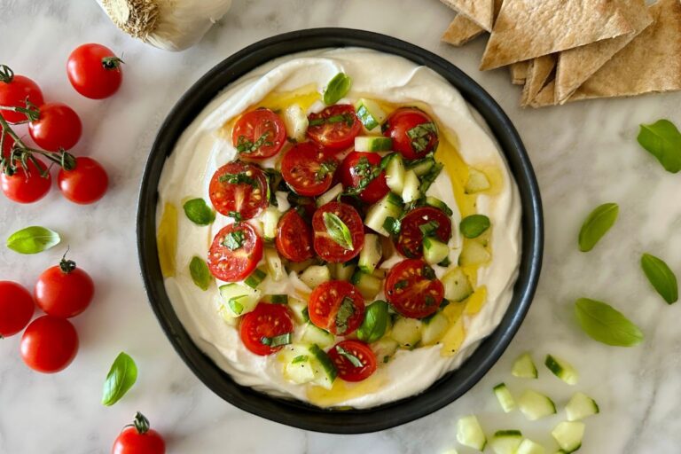 High-Protein Whipped Feta Dip | Healthy Foodie Girl