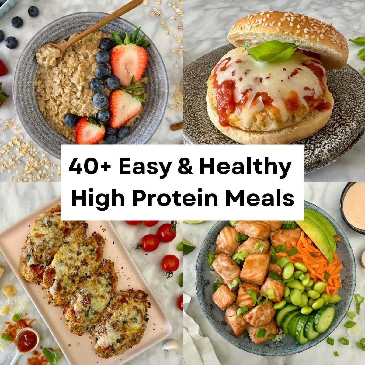 40+ EASY & HEALTHY HIGH-PROTEIN MEALS | Healthy Foodie Girl
